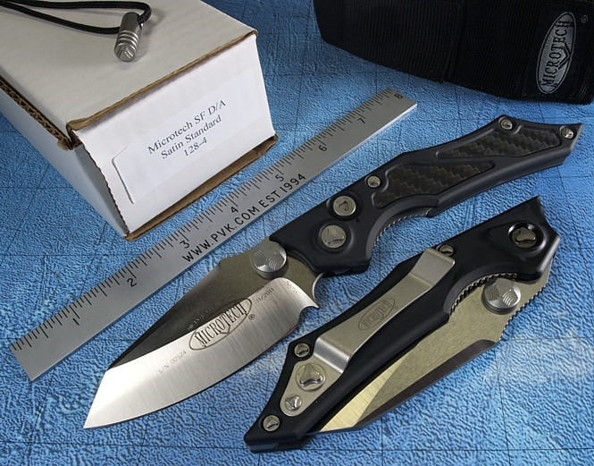 Microtech Select Fire D/A Automatic Knife Satin Finish Blade Carbon ...