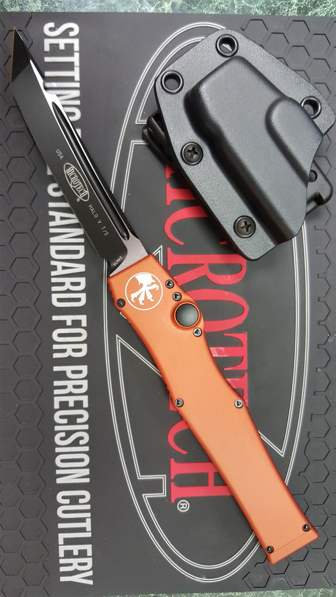 Microtech HALO 5 OTF Automatic Tactical Tanto Orange - PVK