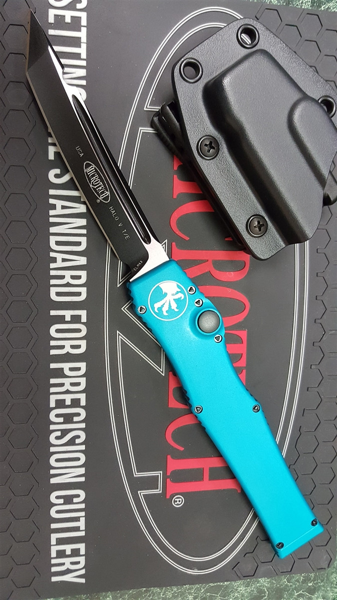Microtech HALO 5 OTF Automatic Tactical Tanto Turquoise - PVK
