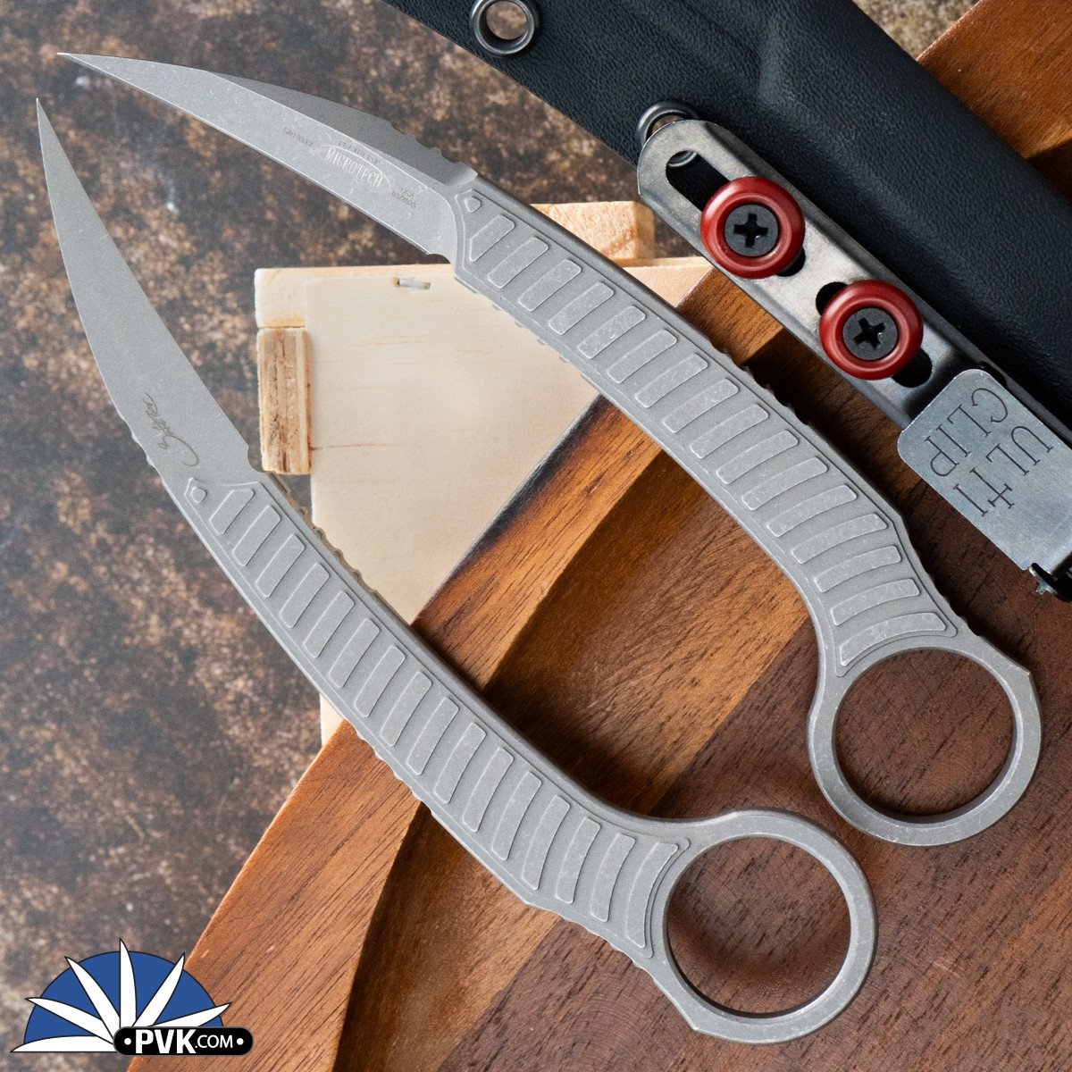 Microtech Feather 215-10APS Apocalyptic Signature Series - PVK