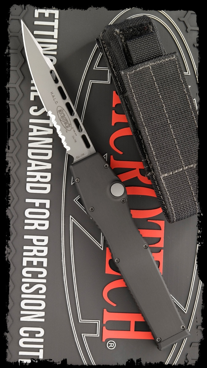 Vintage Microtech HALO 1998 S/E Serrated Beadblast Blade - PVK