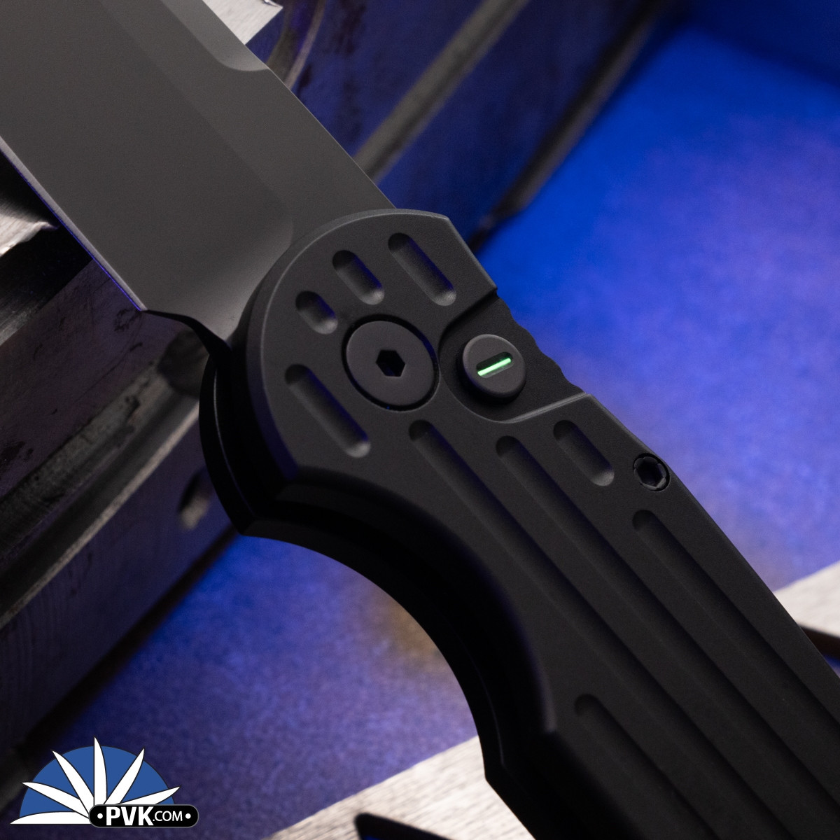 Protech TR-3-SWAT-OPERATOR Black Blade, Grooved Black Handle, Tritium ...