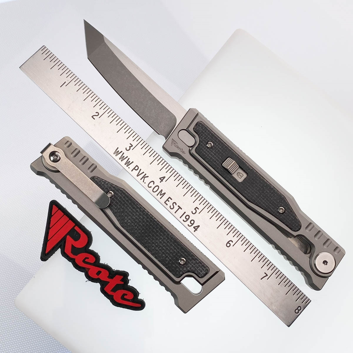 Reate EXO-M Gravity, Tanto, Black Micarta - PVK