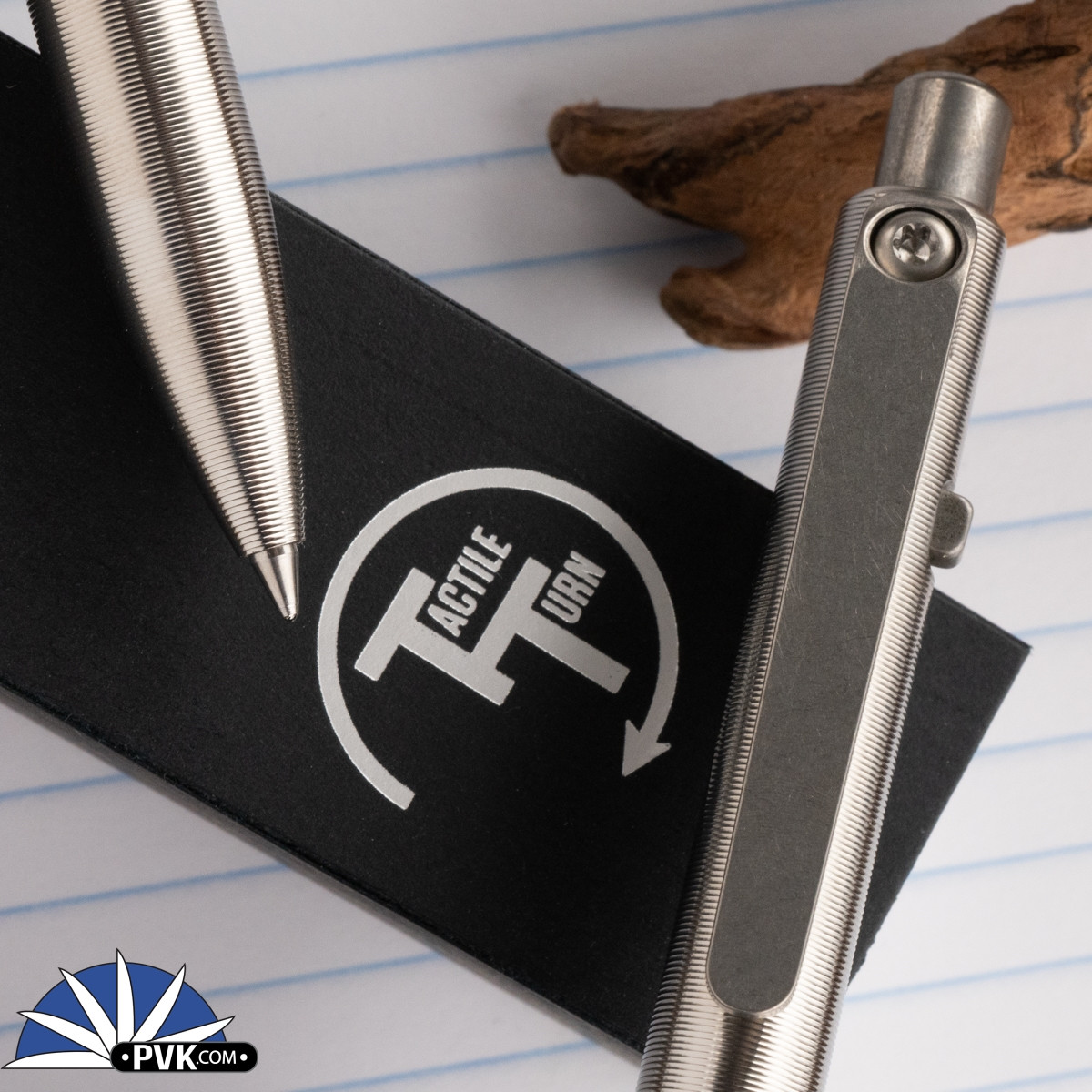 Tactile Turn Slim Side Click Pen Titanium Standard Size 5.8" - PVK