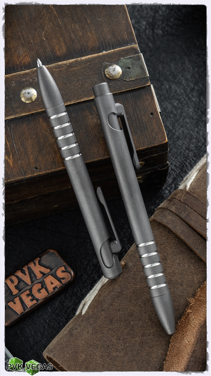 Urban Survival Gear TiScribe Pen, Full Size Titanium - PVK