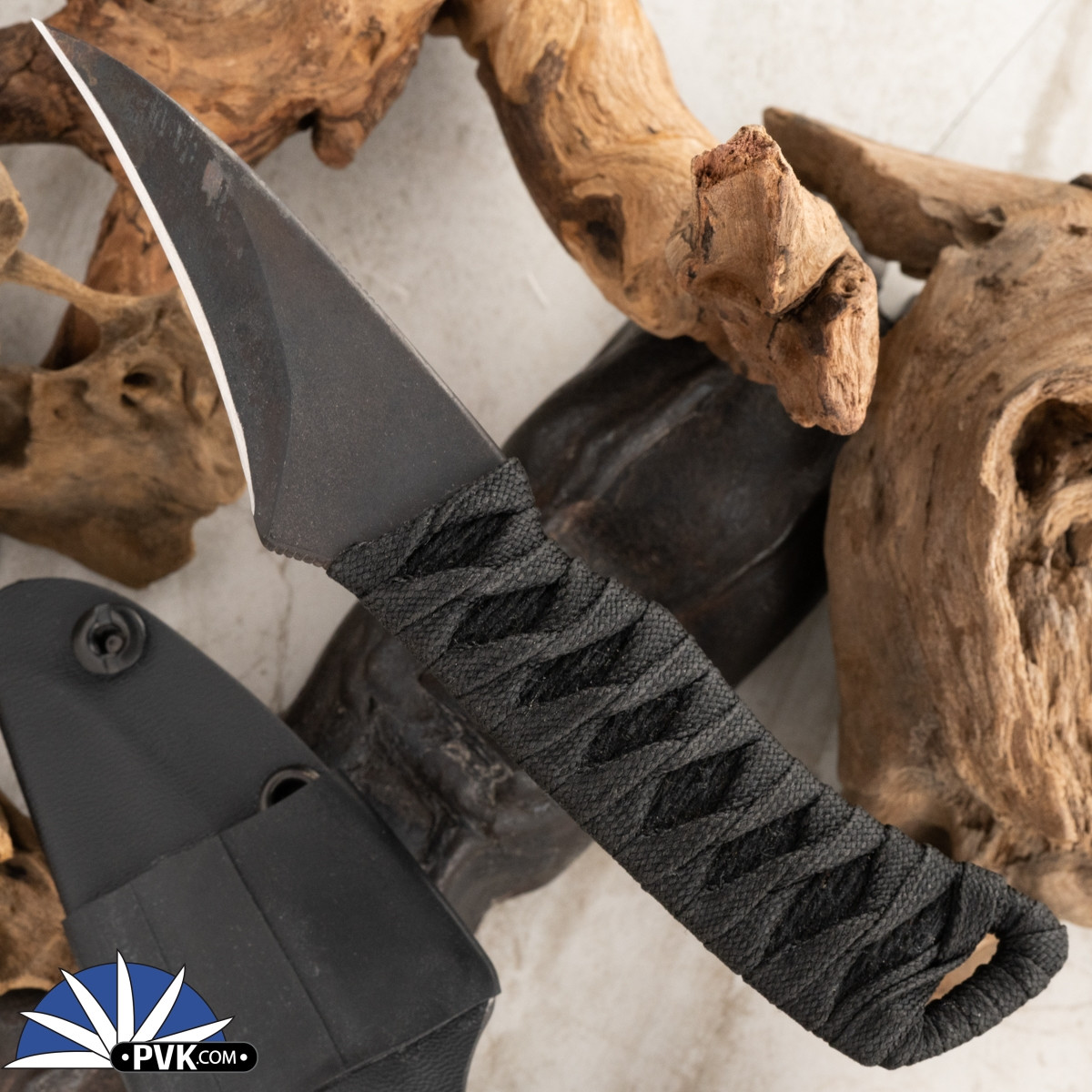 Windy Raven Knifeworks Pikal, Heat Scale Finish Blade, Black Tsuka-Ito ...