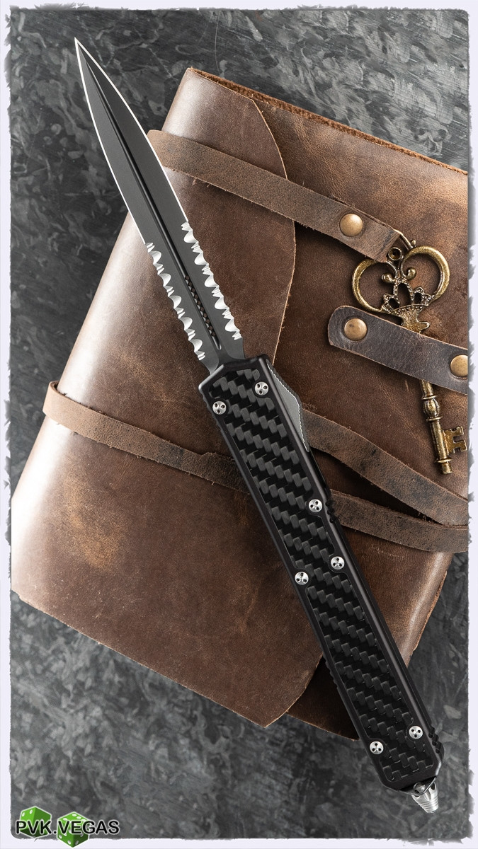 Microtech Makora II D/A OTF Automatic Partial Serrated SN02220 - PVK