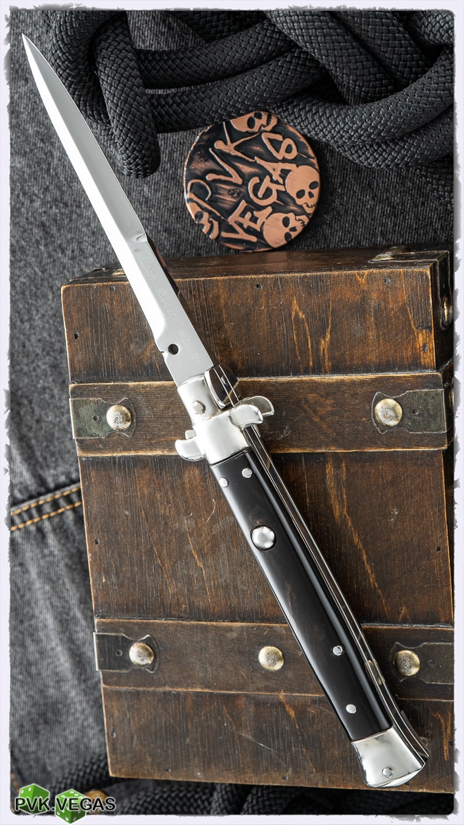 Cameron Custom Italian Picklock Stiletto "Black Beauty" 28CM - PVK