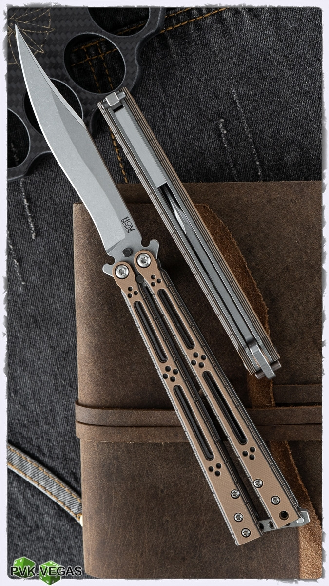 Hom DesignCoyote Brown/Black G10 Basilisk-R Stainless Steel spacers 154 ...