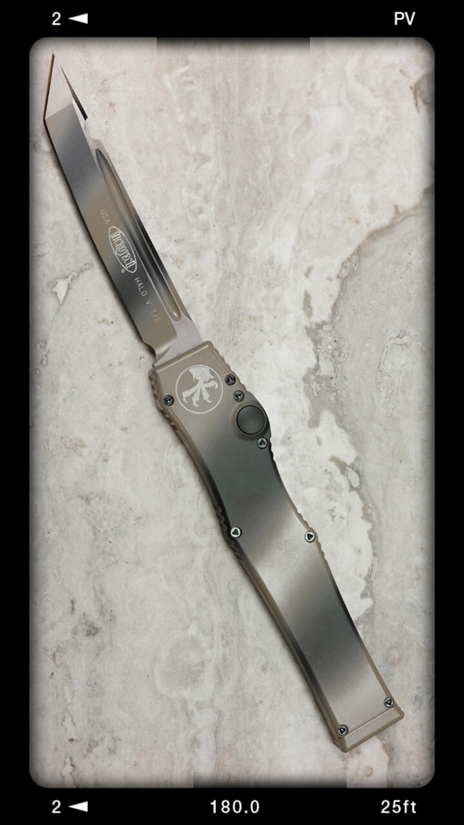 Microtech HALO 5 OTF Automatic Tan Camo Tanto - PVK