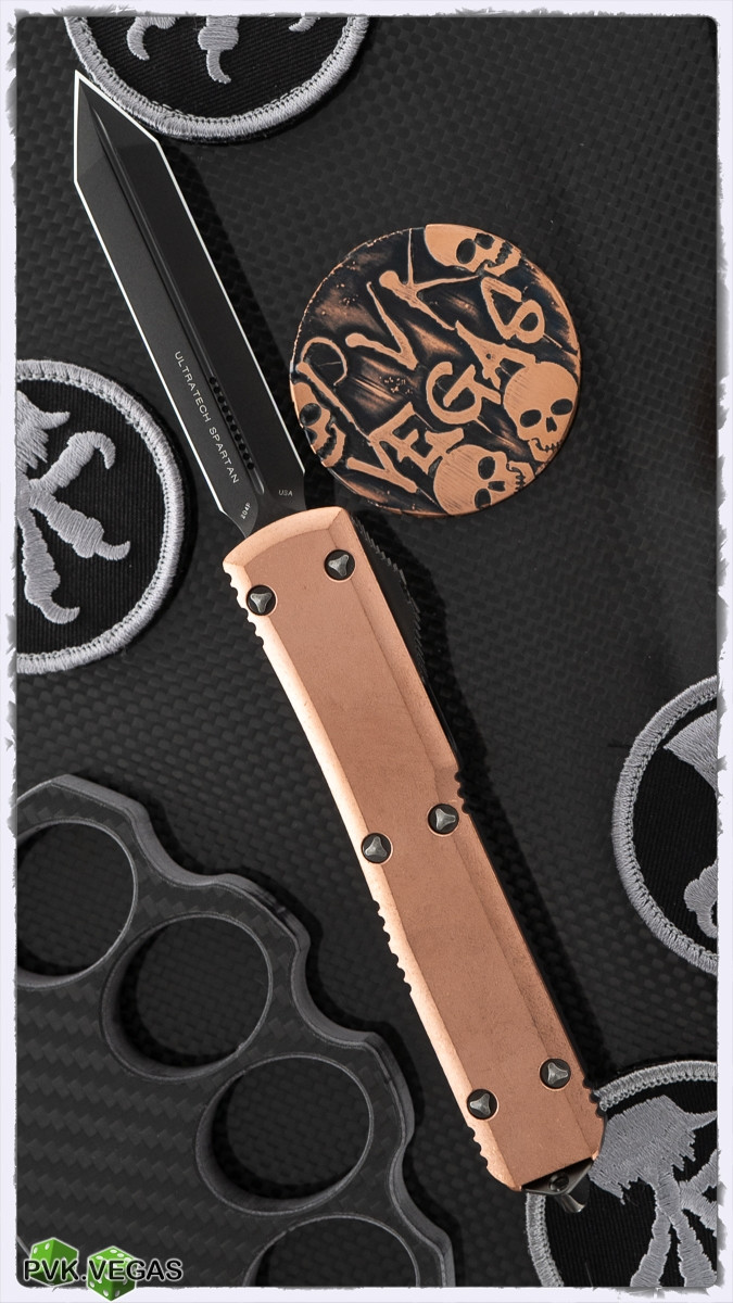 Microtech Ultratech Spartan 223-1DLCTCPS DLC Blade & Hardware Copper ...