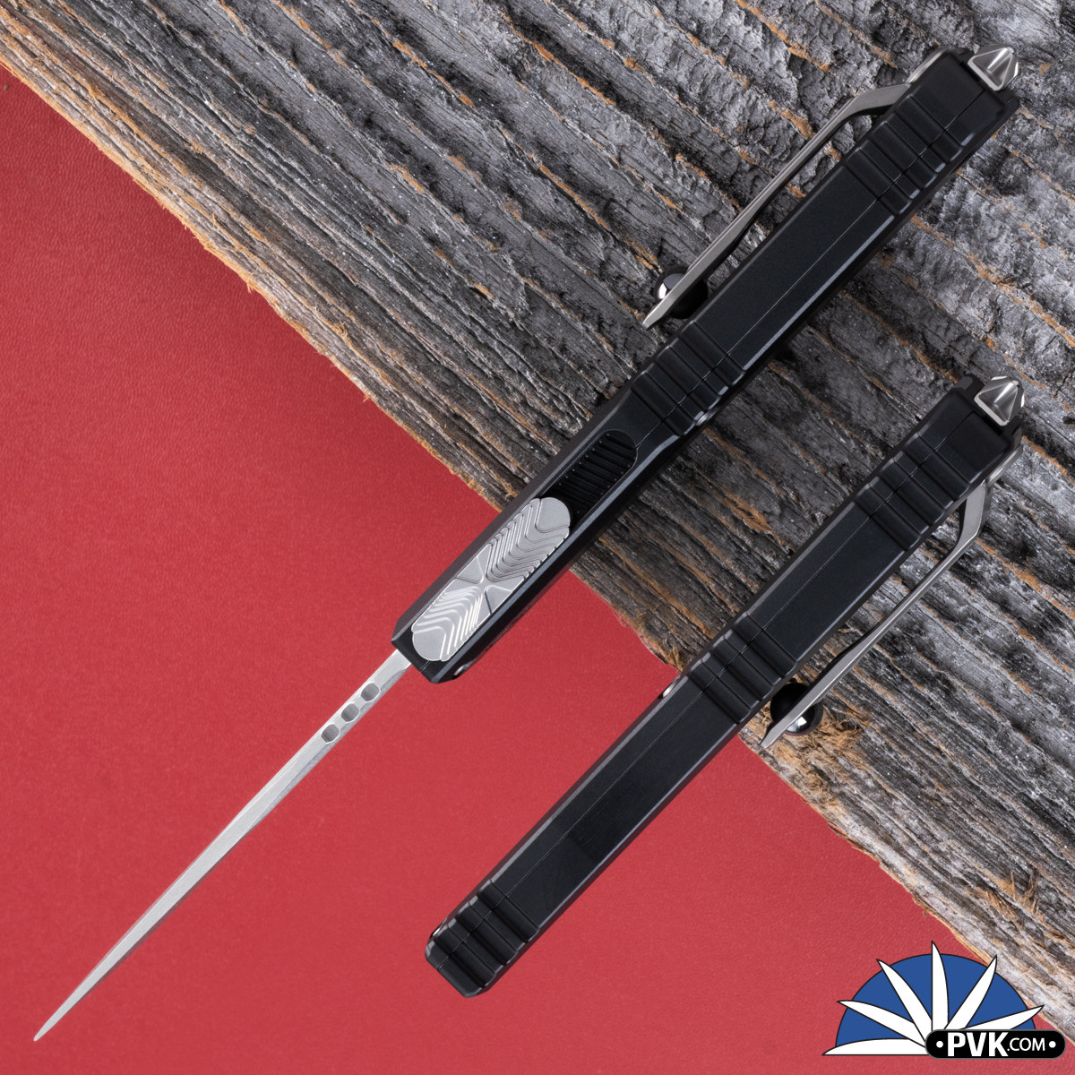 Microtech Ultratech ZBP Gen 3 1121-10 Single Edge Stonewash Blade, Black Handle - PVK