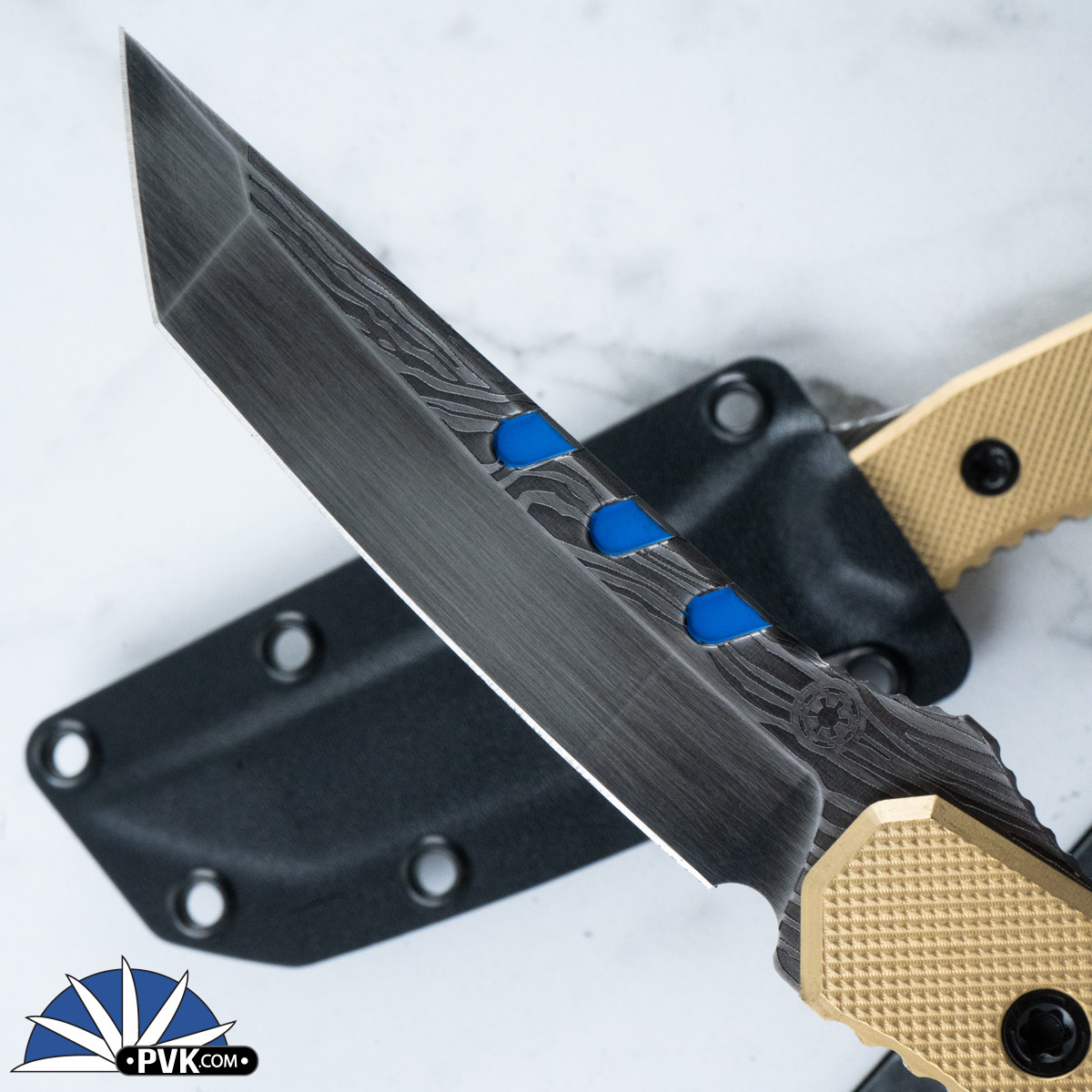 Blackside Customs K1 Kimura Beskar Finish Magnacut, Brass Handle - PVK