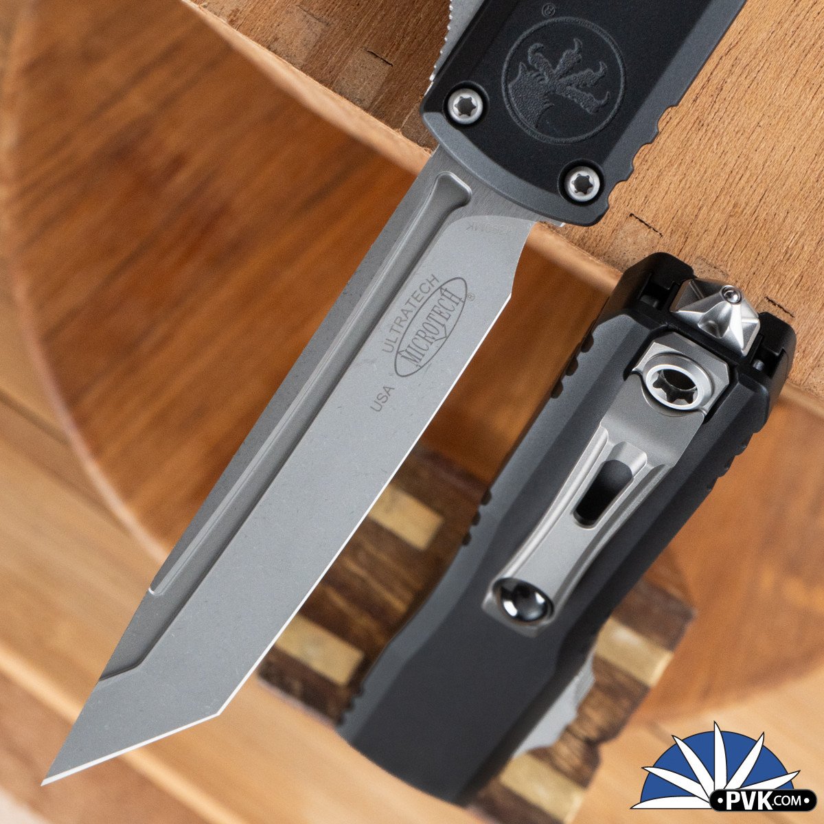 Microtech Ultratech ZBP Gen 3 1123-10AP Tanto Apocalyptic Blade, Black ...