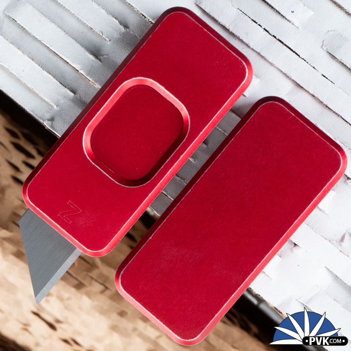 Rivery Manufacturing Zero 6061 Aluminum With Lanyard Hole, Smooth Operator Worn Red - PVK