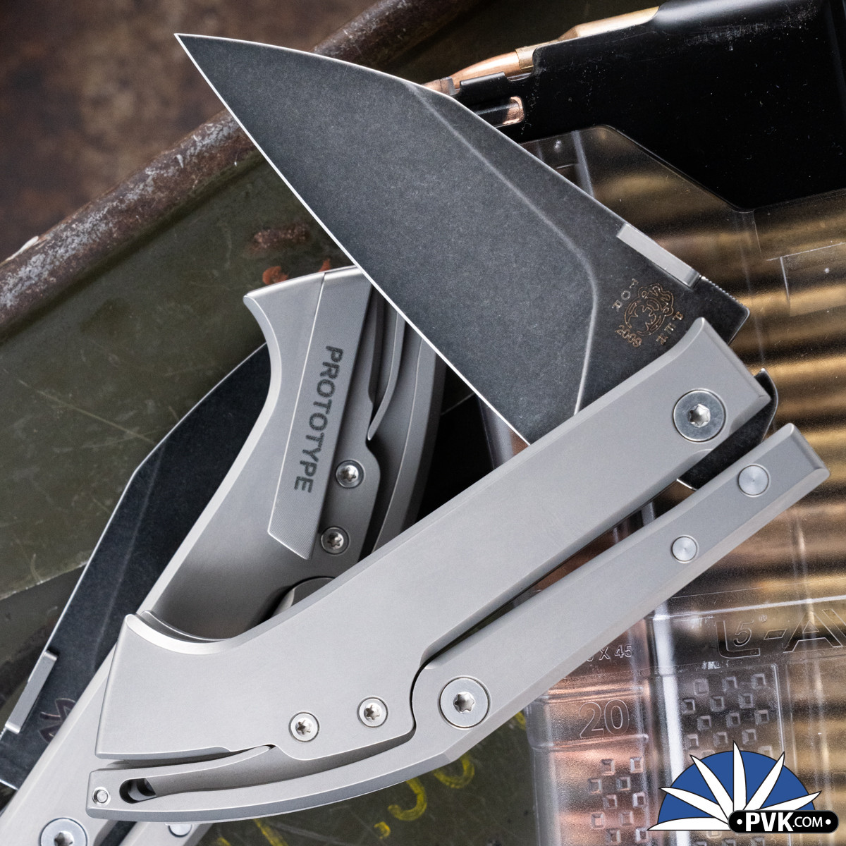 Torpen X Max Knives Collab Prototype Warthog Back Lock - Blackwash ...