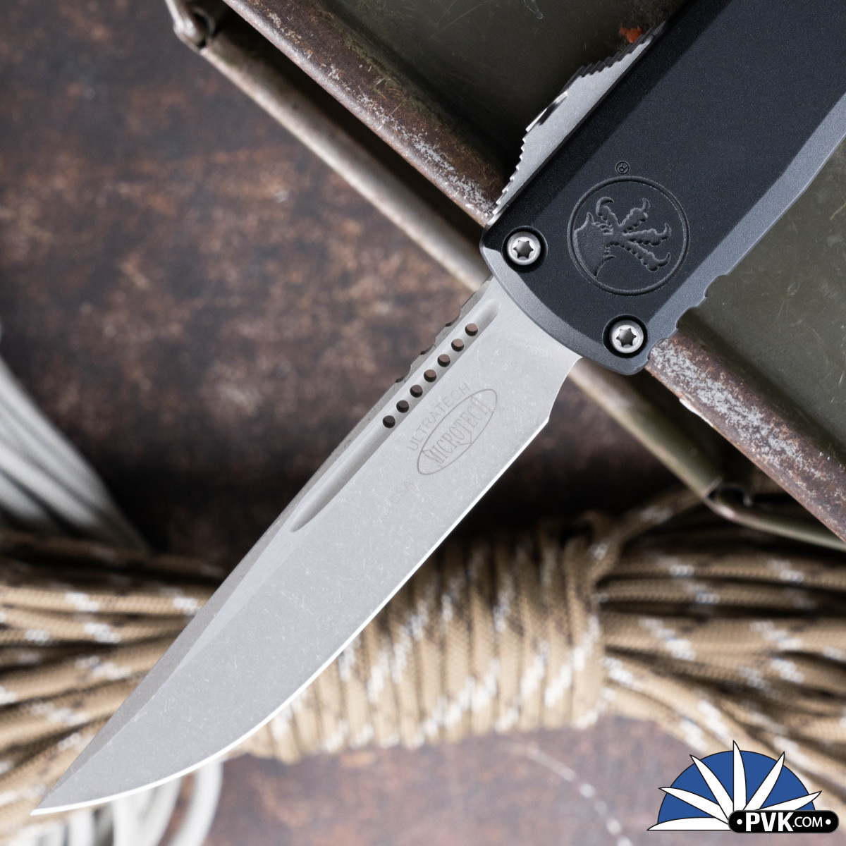 Microtech Ultratech ZBP Gen 3 1121-10AP Single Edge Apocalyptic Blade ...