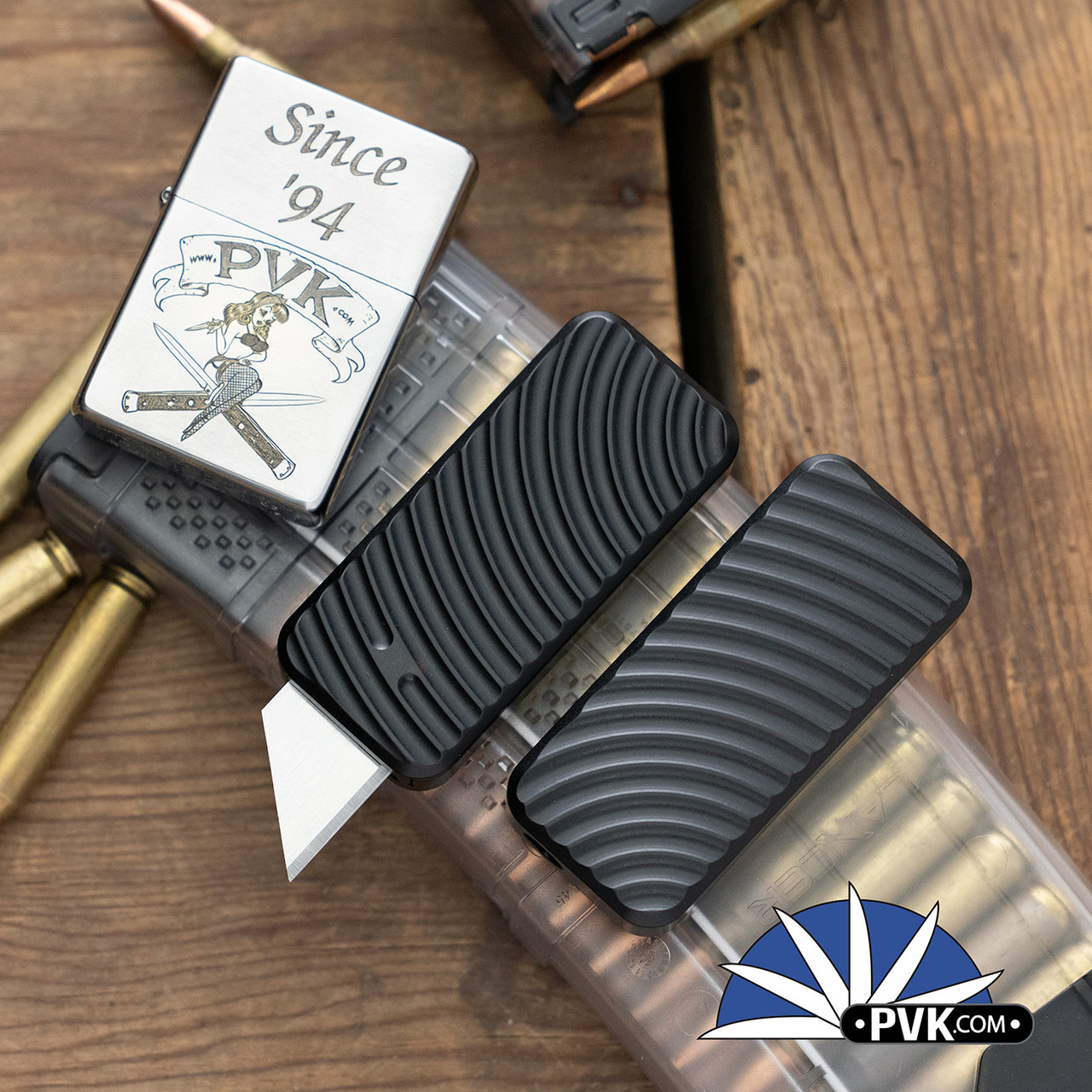 Rivery Manufacturing Zero 6061 Aluminum With Lanyard Hole, Original Pattern Black - PVK