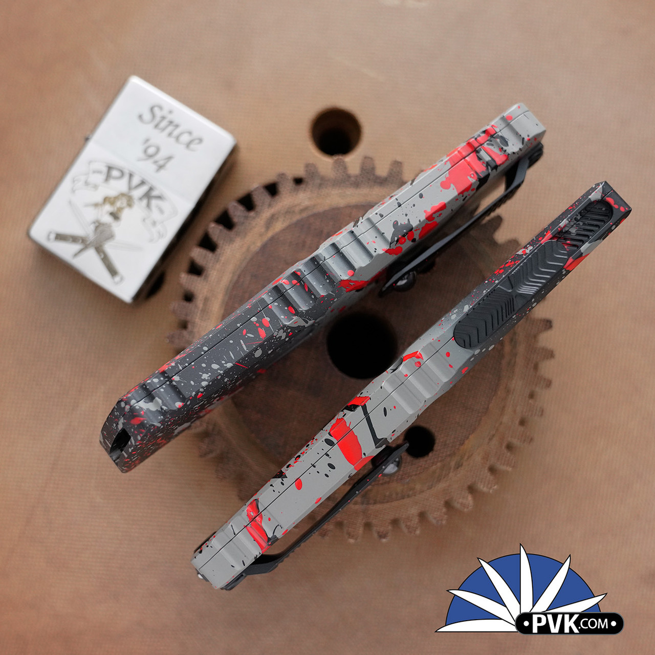 Microtech Combat Troodon Gen 3 1142-1BGBKRDSPLS Double Edge, Bull Shark ...
