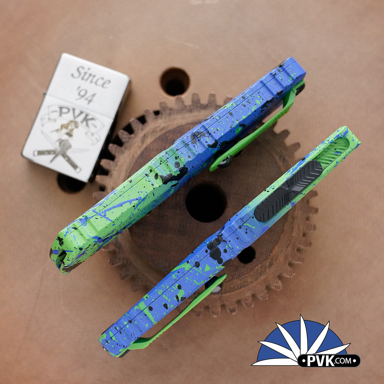 Microtech Combat Troodon Gen 3 1142-1GMPWBKSPLS Double Edge, Green ...