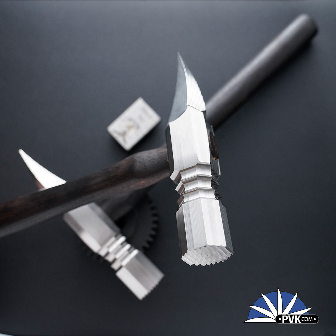 Angryman Knives Spiked Titanium Warhammer, Hickory Handle - PVK