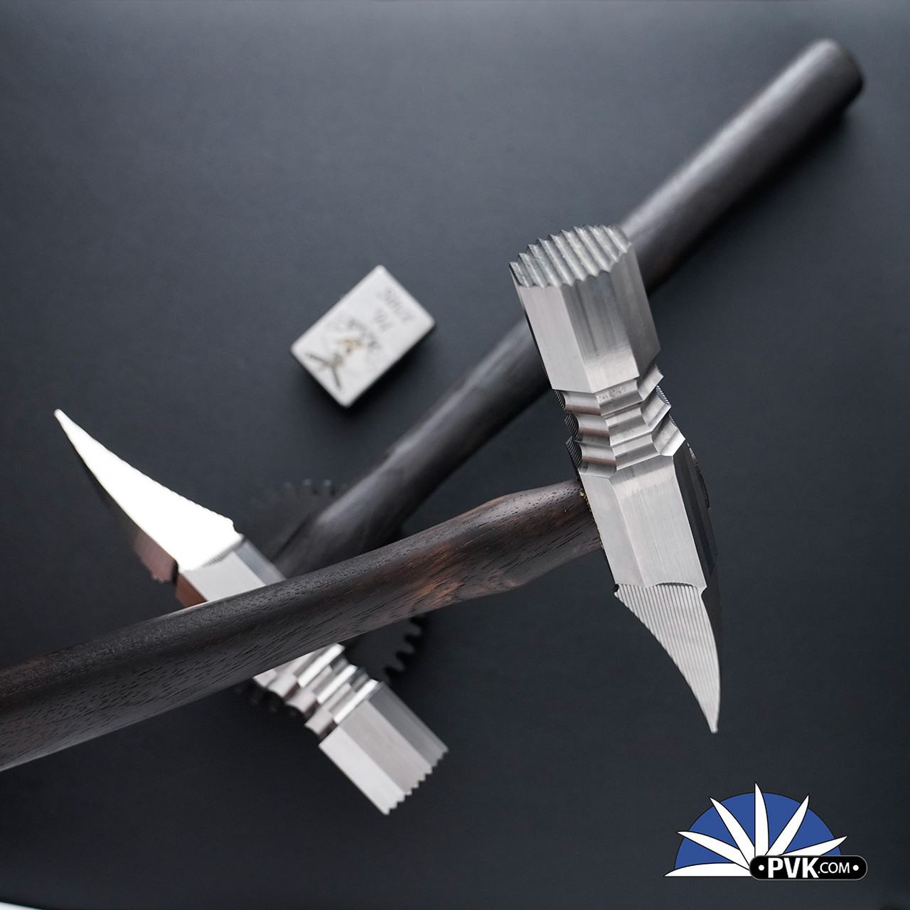 Angryman Knives Spiked Titanium Warhammer, Hickory Handle - PVK
