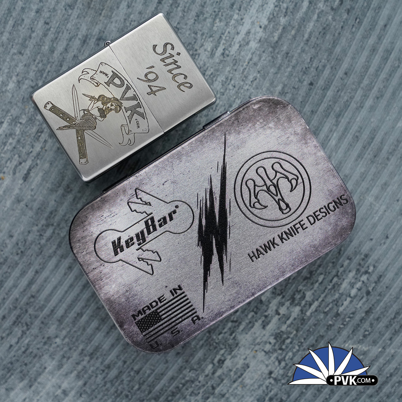 Keybar/Hawk Designs Collaboration Keybar, Stonewashed Titanium W/Hawk ...