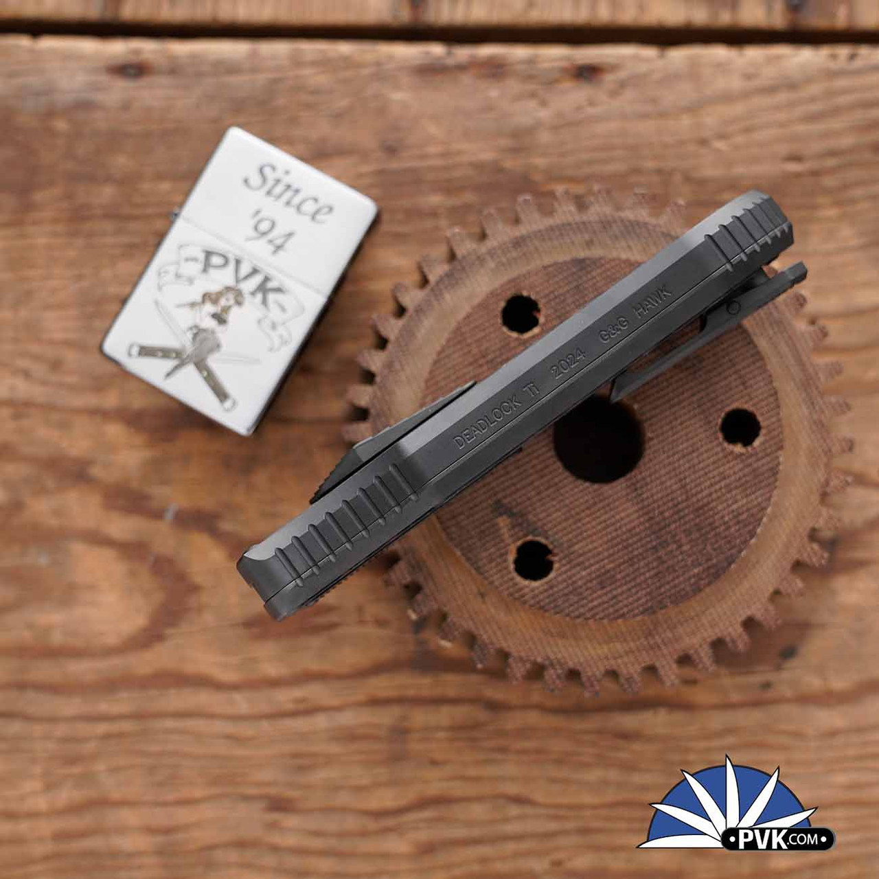 Hawk Knife Designs Deadlock Model C M390 Full DLC Double Edge Blade ...