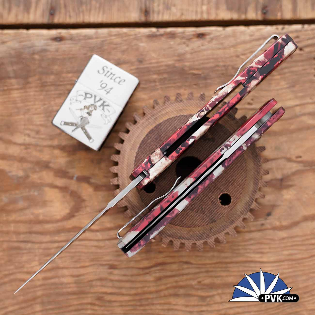 Protech Godfather Auto 921-Satin-CTC, Satin Blade, Crimson Tiger Camo ...