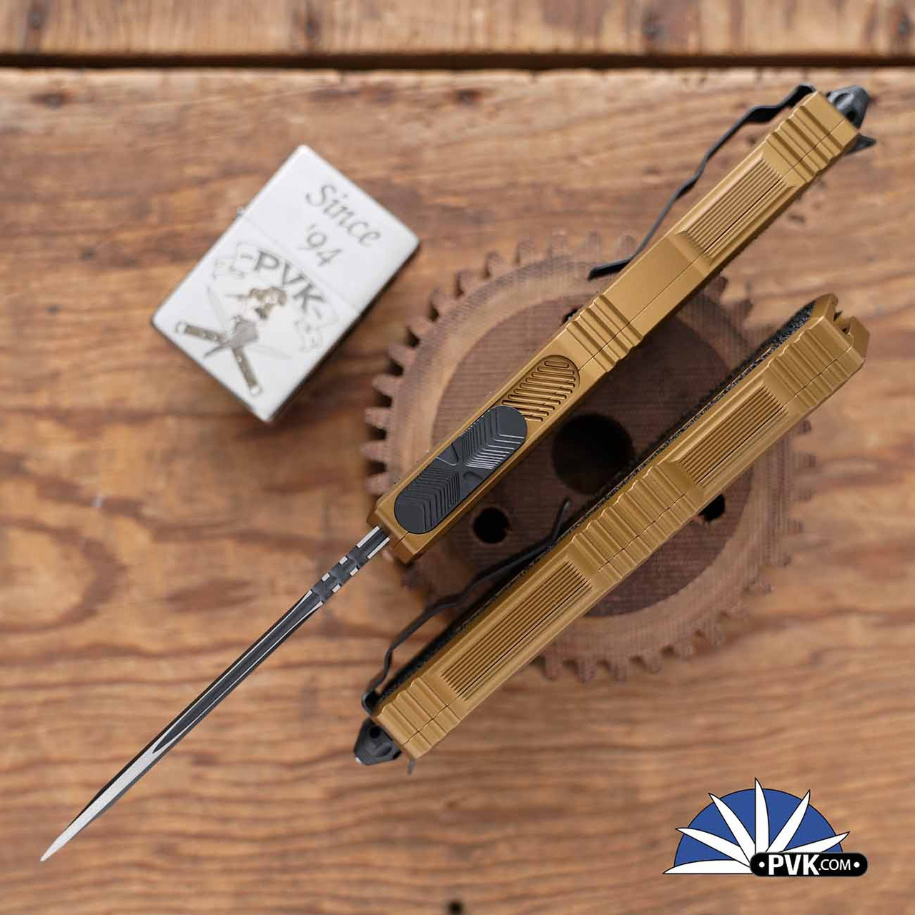 Microtech Scarab 2 Gen 3 1279-3TA Full Serrated Tanto Black Blade, Tan ...