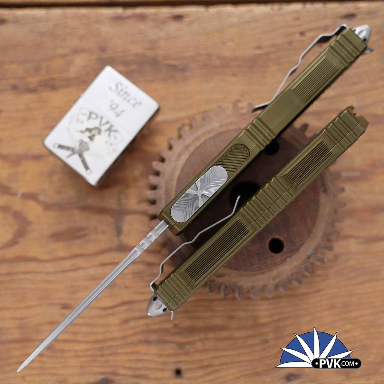 Microtech Scarab 2 Gen 3 1279-10APOD Tanto Apocalyptic Blade, OD Green ...
