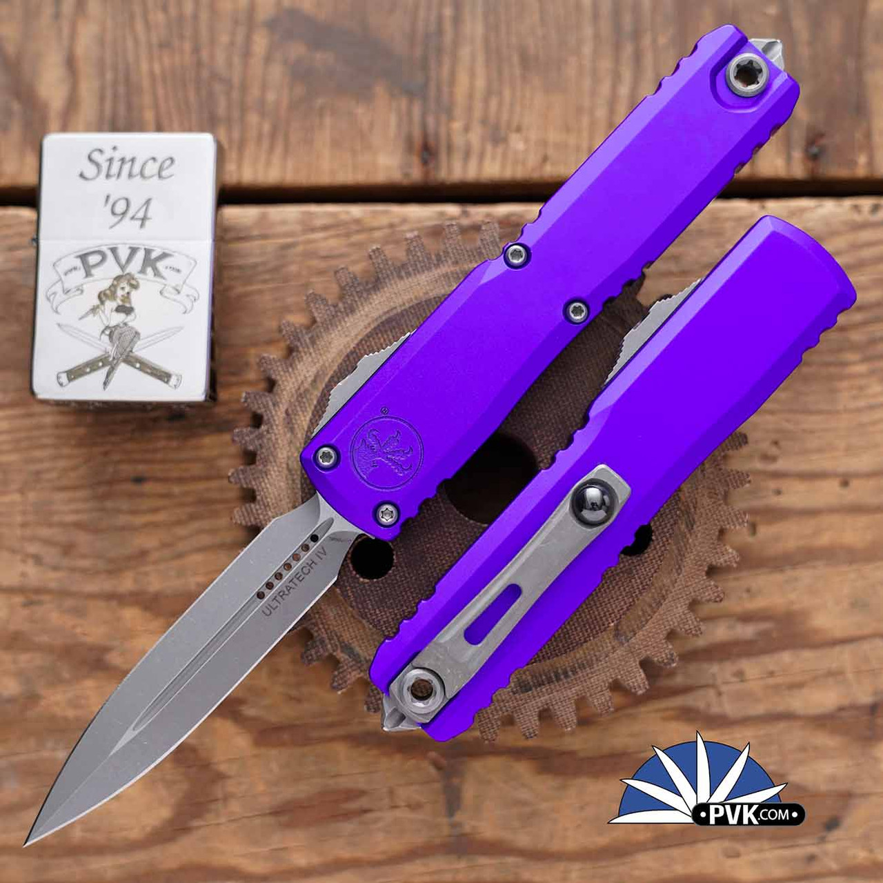 Microtech Ultratech Gen 4 11224-10APPU Apocalyptic Double Edge Blade ...