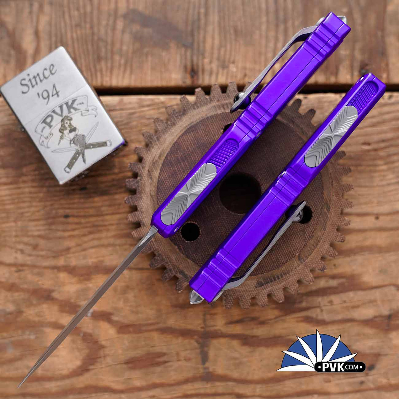 Microtech Ultratech Gen 4 11224-10APPU Apocalyptic Double Edge Blade ...