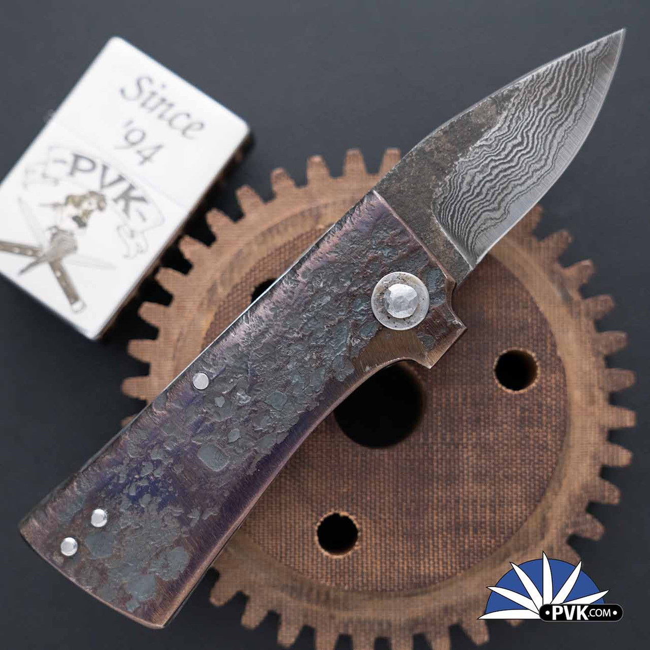 Aaron Creative Company, Blacksmith’s Automatic Series, Damascus Blade ...