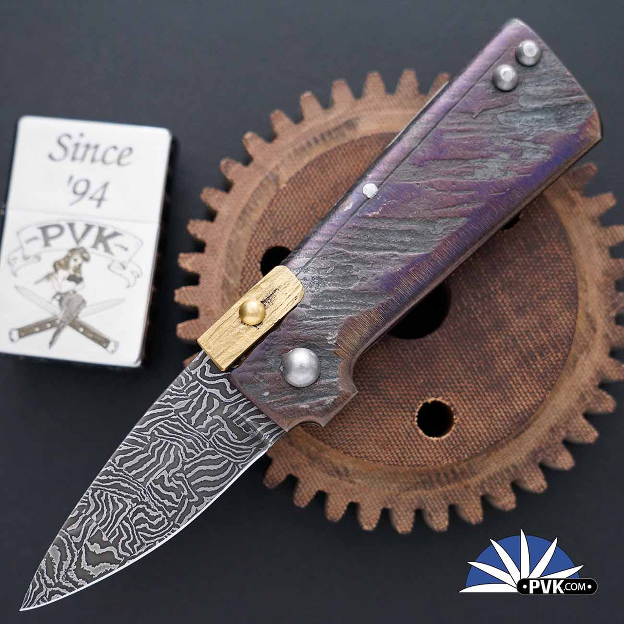 Aaron Creative Company, Blacksmith’s Automatic Series, Damascus Blade ...