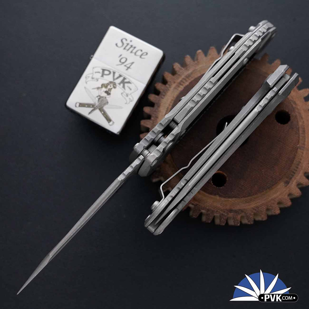 Microtech LUDT Gen 3 1136-10APMS2 Apocalyptic Tanto Blade, Titanium ...