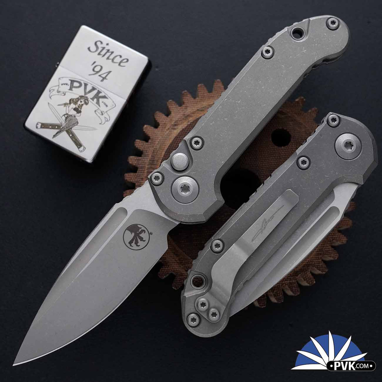 Microtech LUDT Gen 3 1135-10APMS1 Apocalyptic Clip Point Blade ...