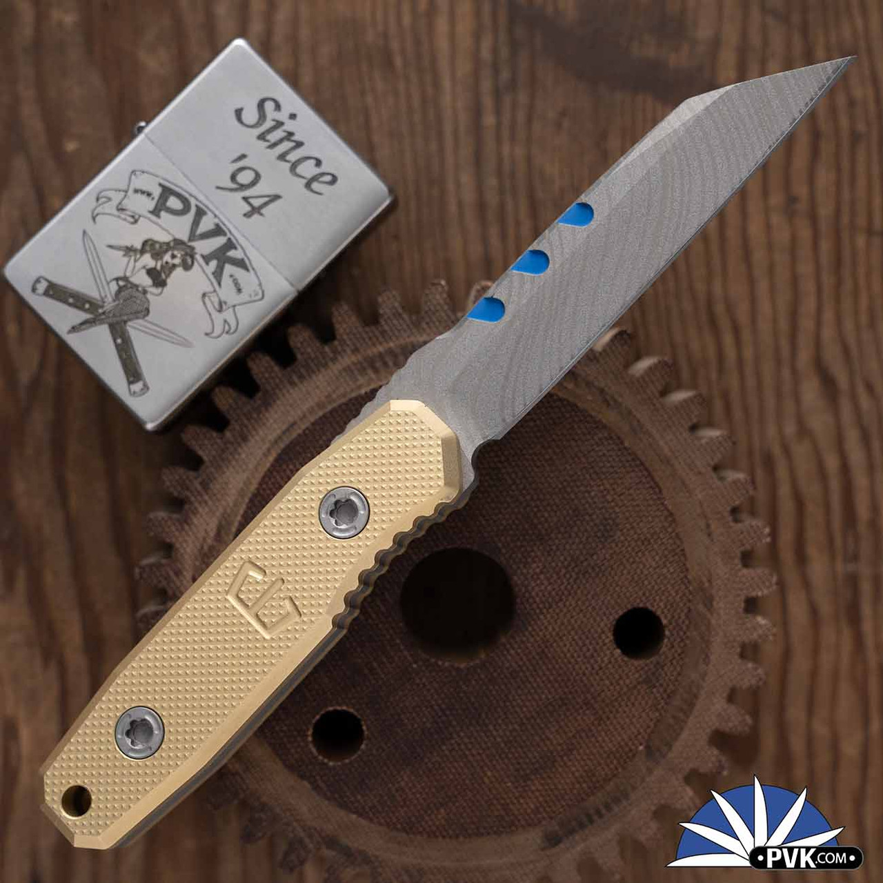 Blackside Customs Americana-Covert, Beskar 154CPM Blade, Brass Scales - PVK