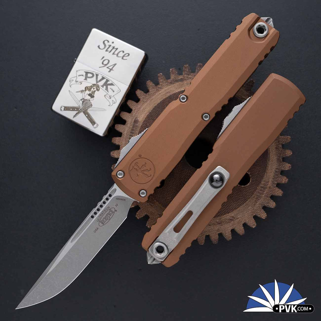 Microtech Ultratech Gen 4 11214-10APBN, Apocalyptic Single Edge Blade ...