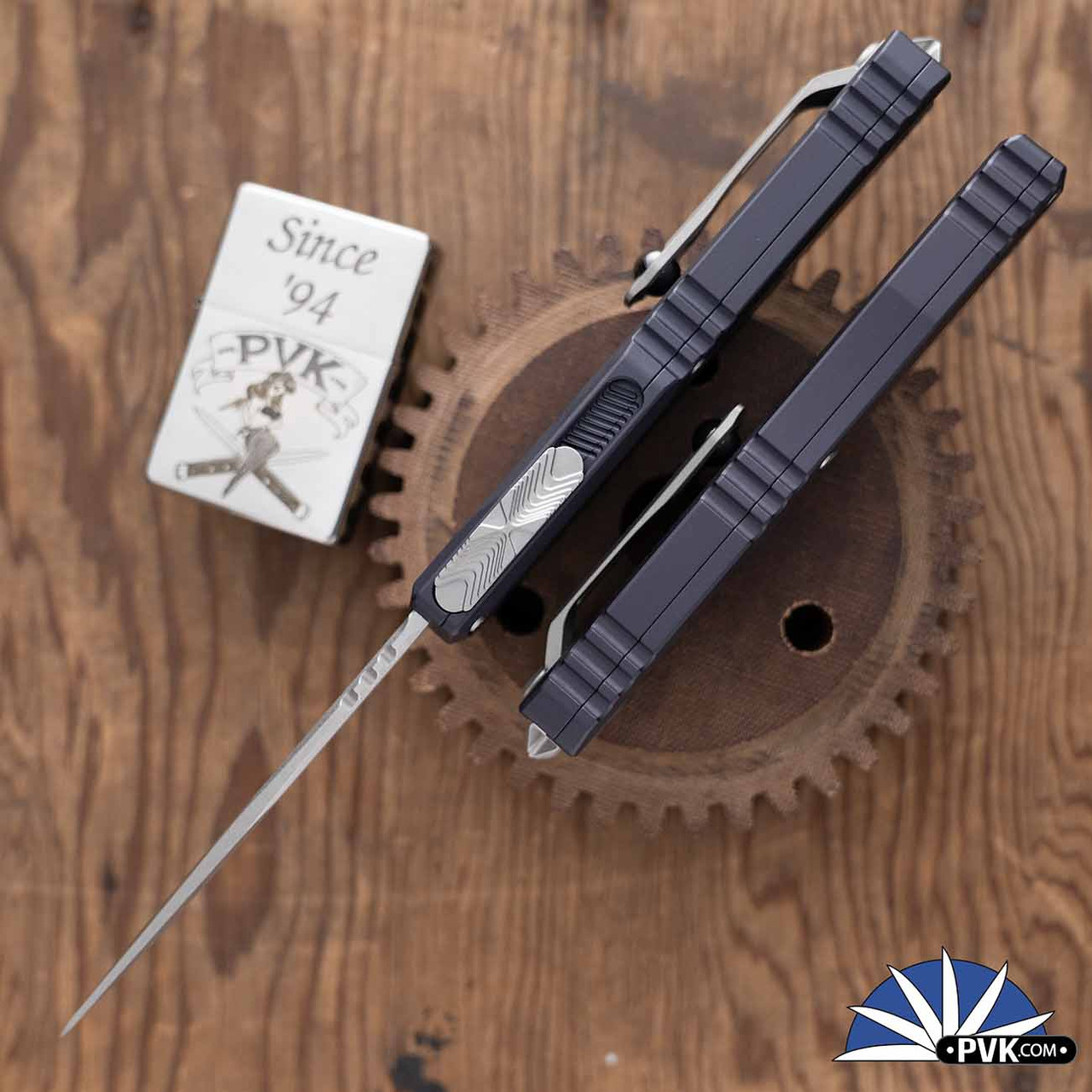 Microtech Ultratech Gen 4 11214-10GP, Stonewashed Single Edge Blade ...