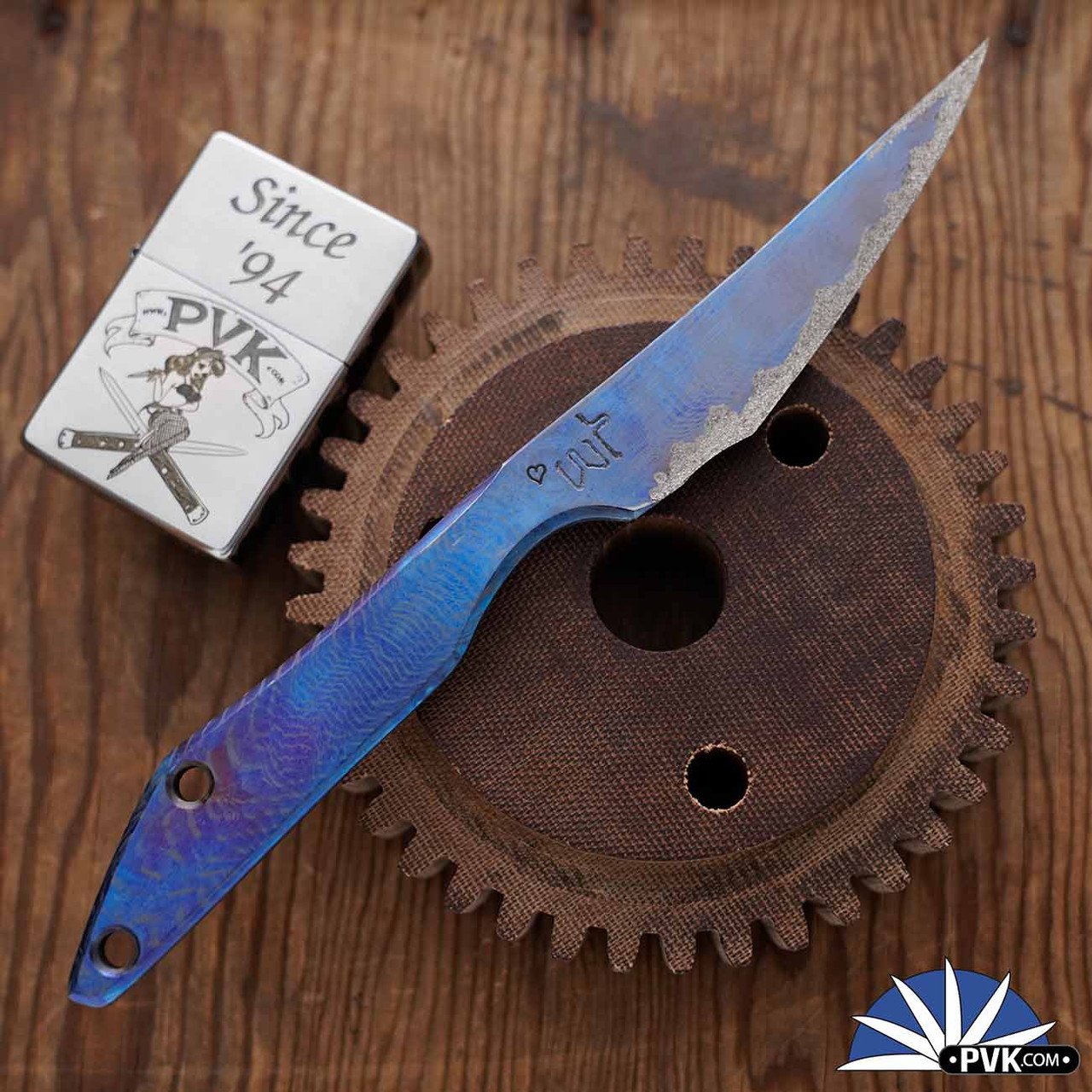 Warren Thomas Custom Straight Back Fixed Blade, 6al4V Titanium/Carbon ...
