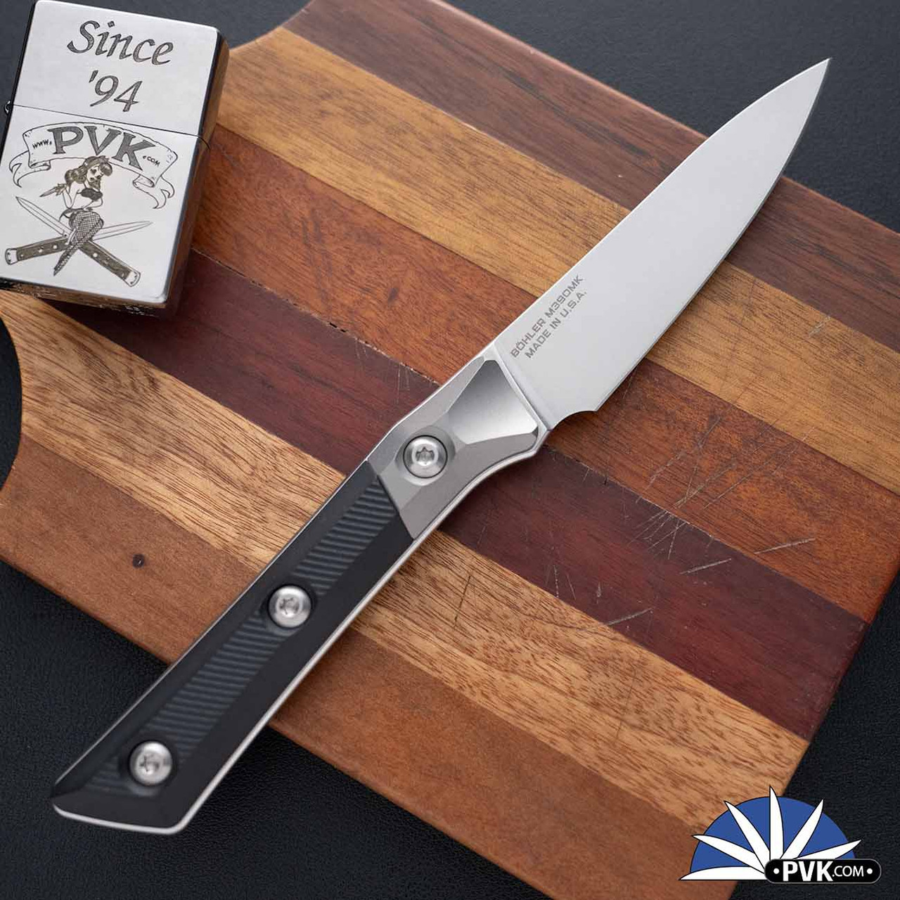 Microtech Kitchen Paring Knife 3500B-10BK Stonewashed Blade, Titanium ...
