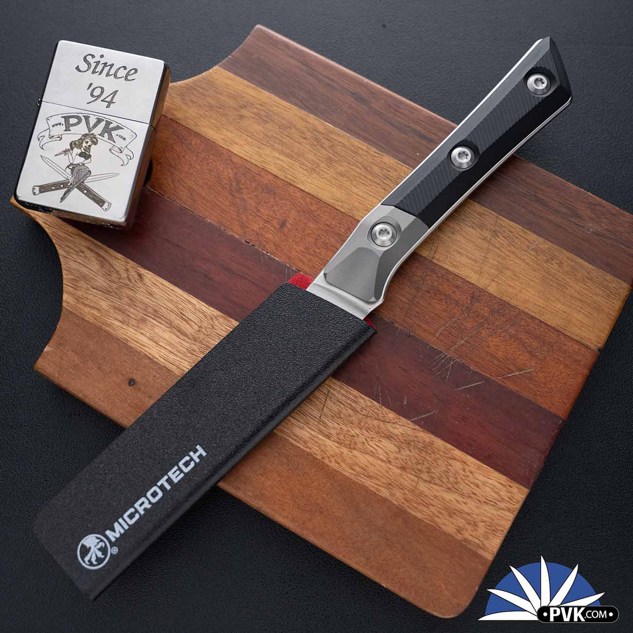 Microtech Kitchen Paring Knife 3500B-10BK Stonewashed Blade, Titanium ...
