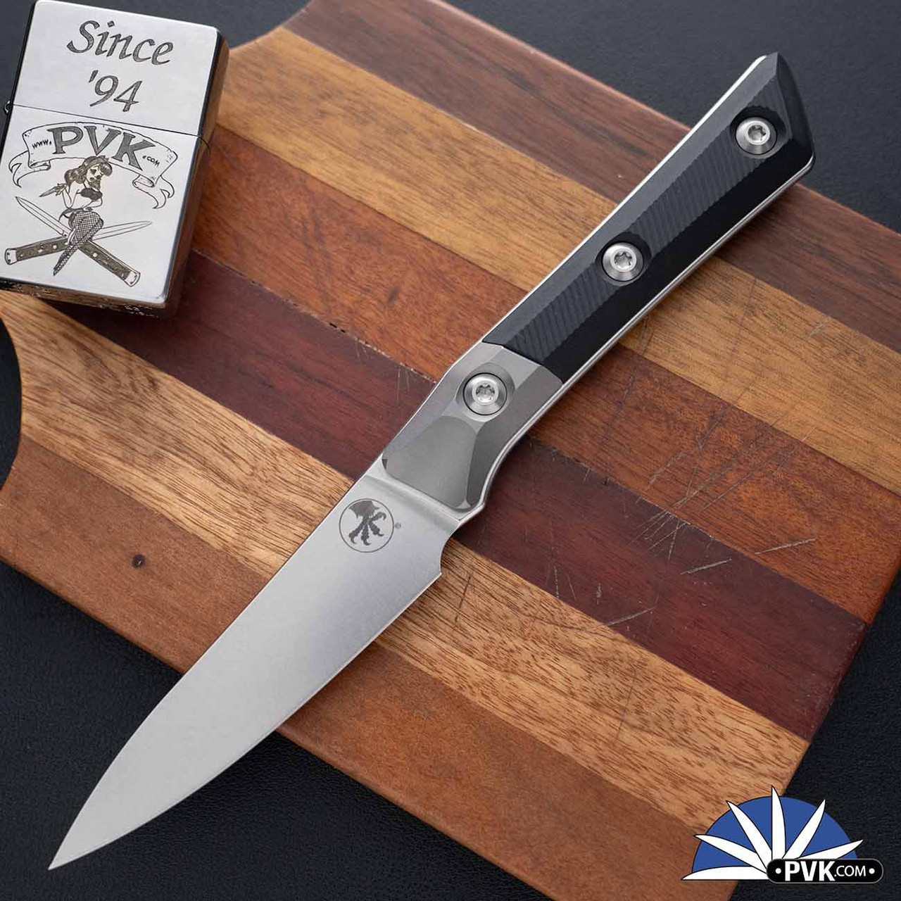 Microtech Kitchen Paring Knife 3500B-10BK Stonewashed Blade, Titanium ...