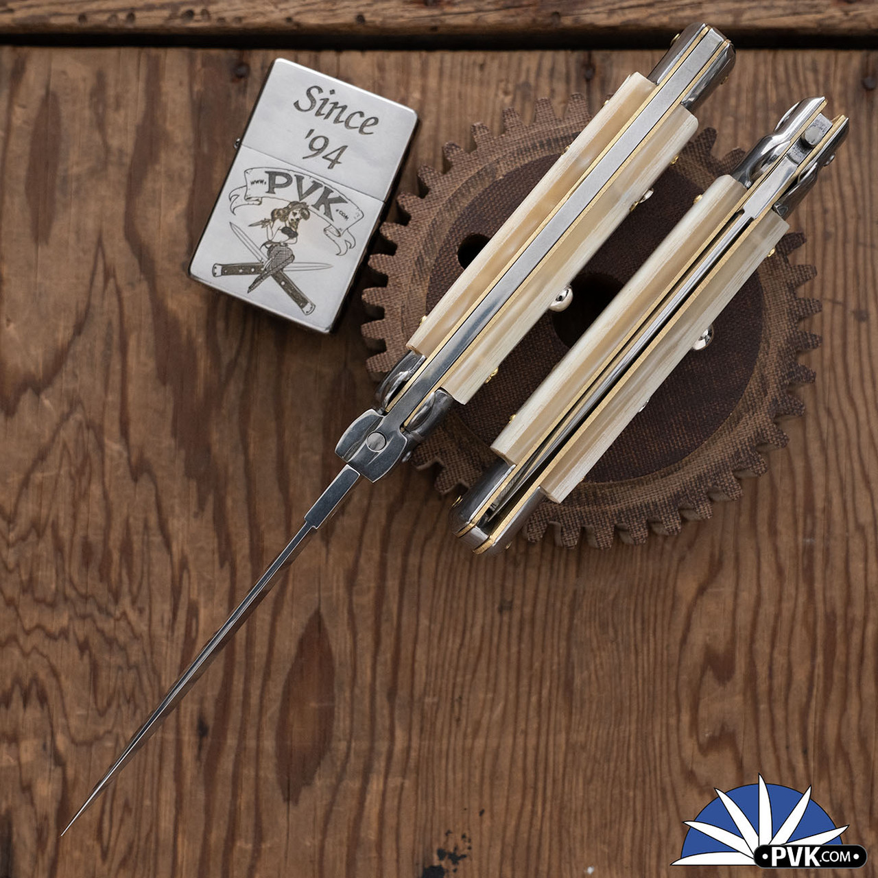 Frank B Italian Stiletto 9" Dagger Blade, Mother Of Pearl (23CM) - PVK