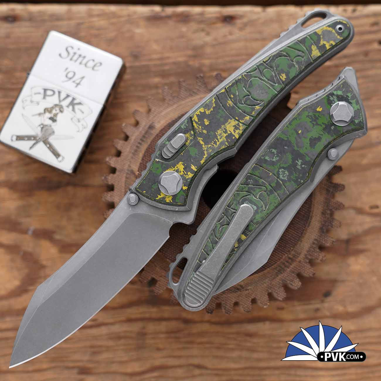 Hawk Knife Designs Talon Stonewashed M390 Blade Arctic Storm, Fat ...