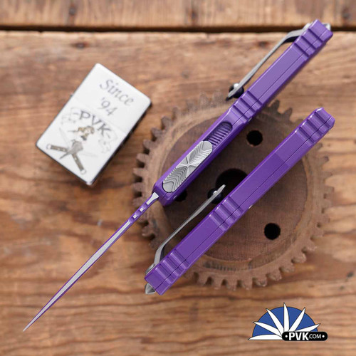 Microtech Ultratech ZBP Gen 3 1121-1PU-C16Z13 Single Edge Purple Blade ...