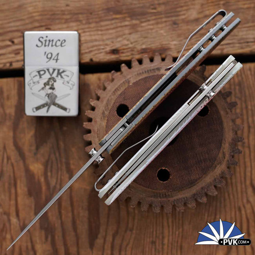 TRM Atom Linerlock, 20CV Blade, 3D Rainbow Trout G10 Handle Scales - PVK