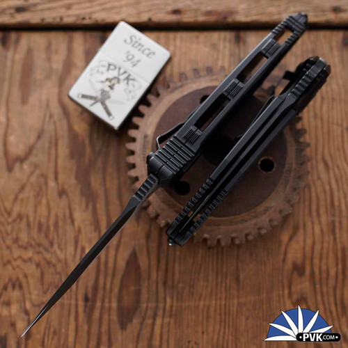 Microtech Socom Elite Auto 160A-1TSS Single Edge Black Blade, Black ...