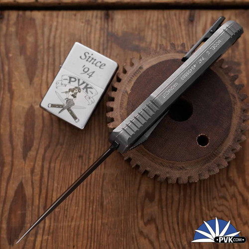 Hawk Knife Designs Deadlock Model C M390 DLC Double Edge Blade and ...